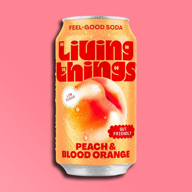 Living Things - Prebiotic Soda - Peach & Blood Orange — Snackfully