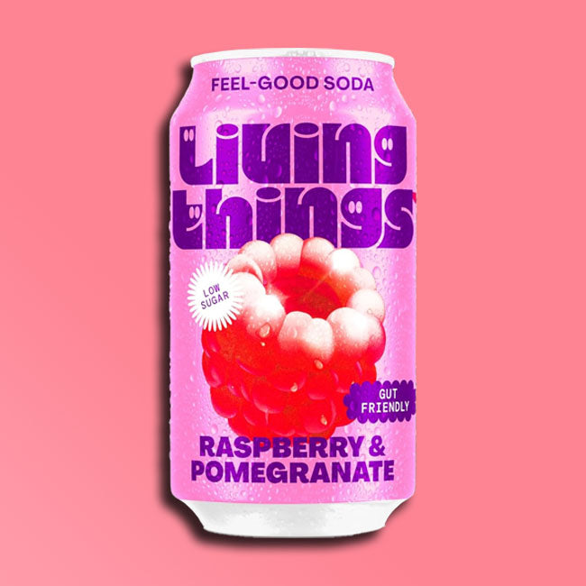 Living Things - Prebiotic Soda - Raspberry & Pomegranate — Snackfully