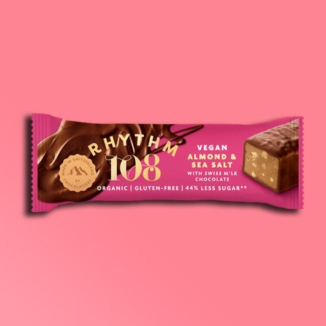 Rhythm 108 - Vegan Swiss Chocolate Bars - Sweet 'N' Salty Almond ...