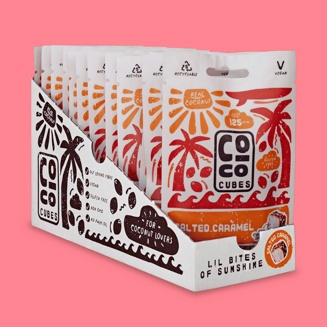 Coco Cubes - Coconut Snacks - Salted Caramel — Snackfully